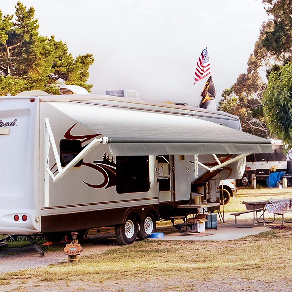 Awnlux White Motorized Modular Retractable RV Awning Review - Road ...